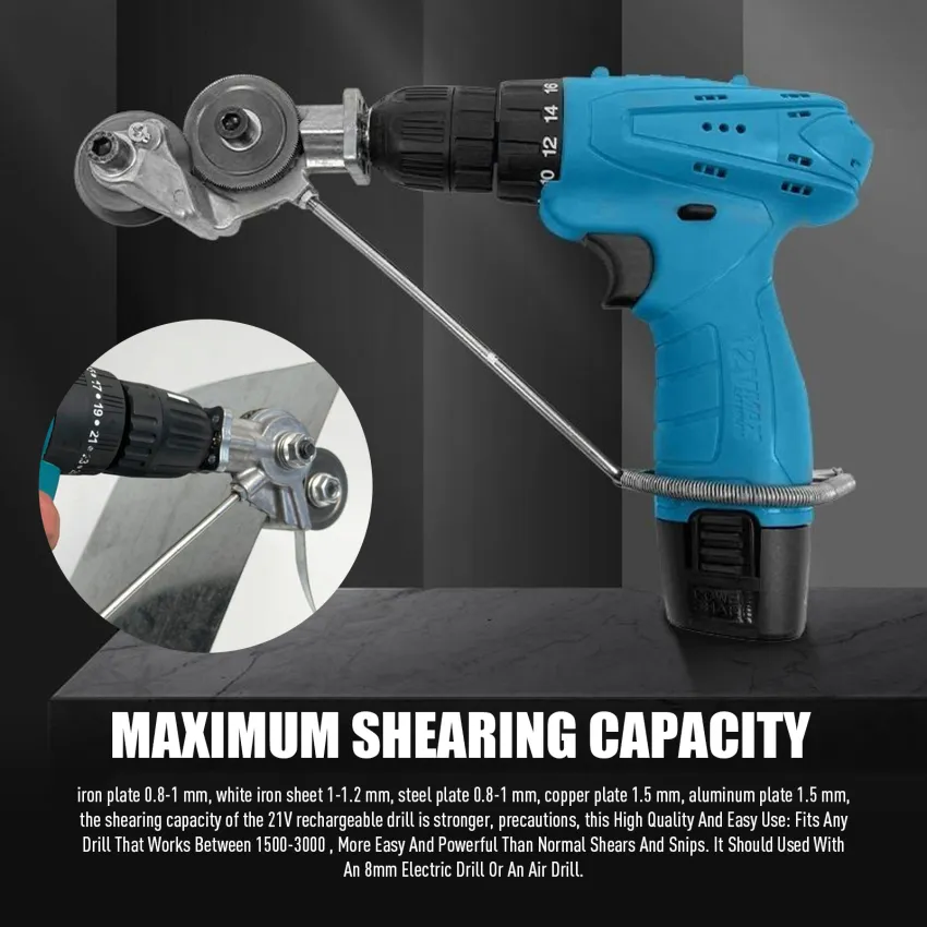 Electric Drill Metal Plate Auxiliary Cutter 0.8mm Metal Iron Tin Plate Quick Cutting Tool Labor ...