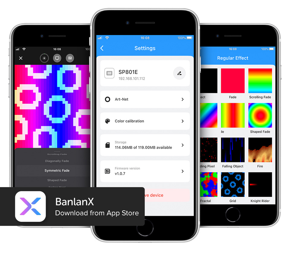 BTF-LIGHTING SP801E Wifi Art-Net Magic LED Controller LED Matrix Panel ...