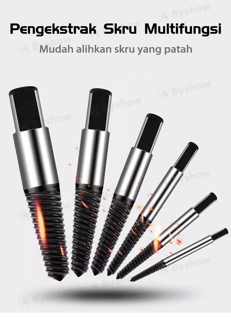 【Byshow】🔥Malaysia In Stock🔥Screw Extractor kit Drill Bits Easy Out ...