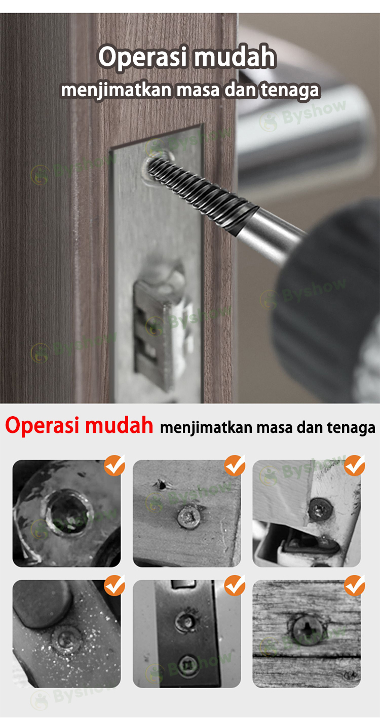 【Byshow】🔥Malaysia In Stock🔥Screw Extractor kit Drill Bits Easy Out ...