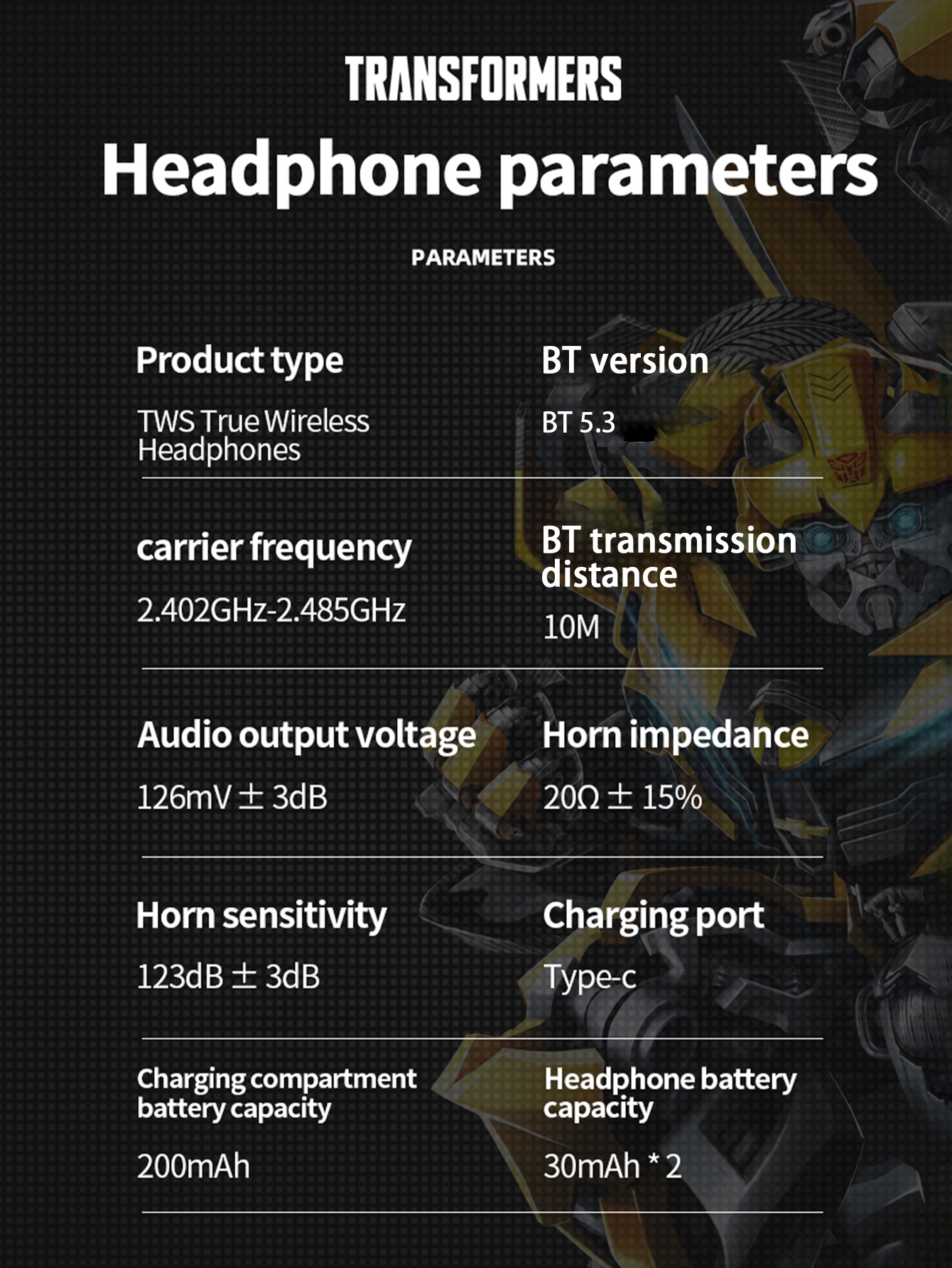 Transformers TF-T05 Wireless Bluetooth Earphone HIFI Sound Noise ...
