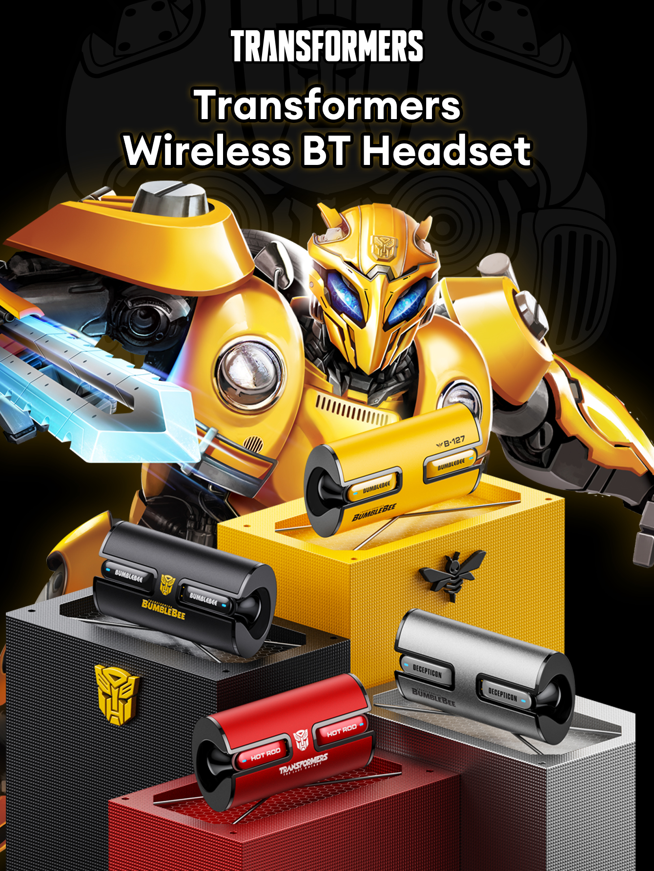 Transformers TF-T02 HD Sound Low Latency Wireless Bluetooth Earphone ...