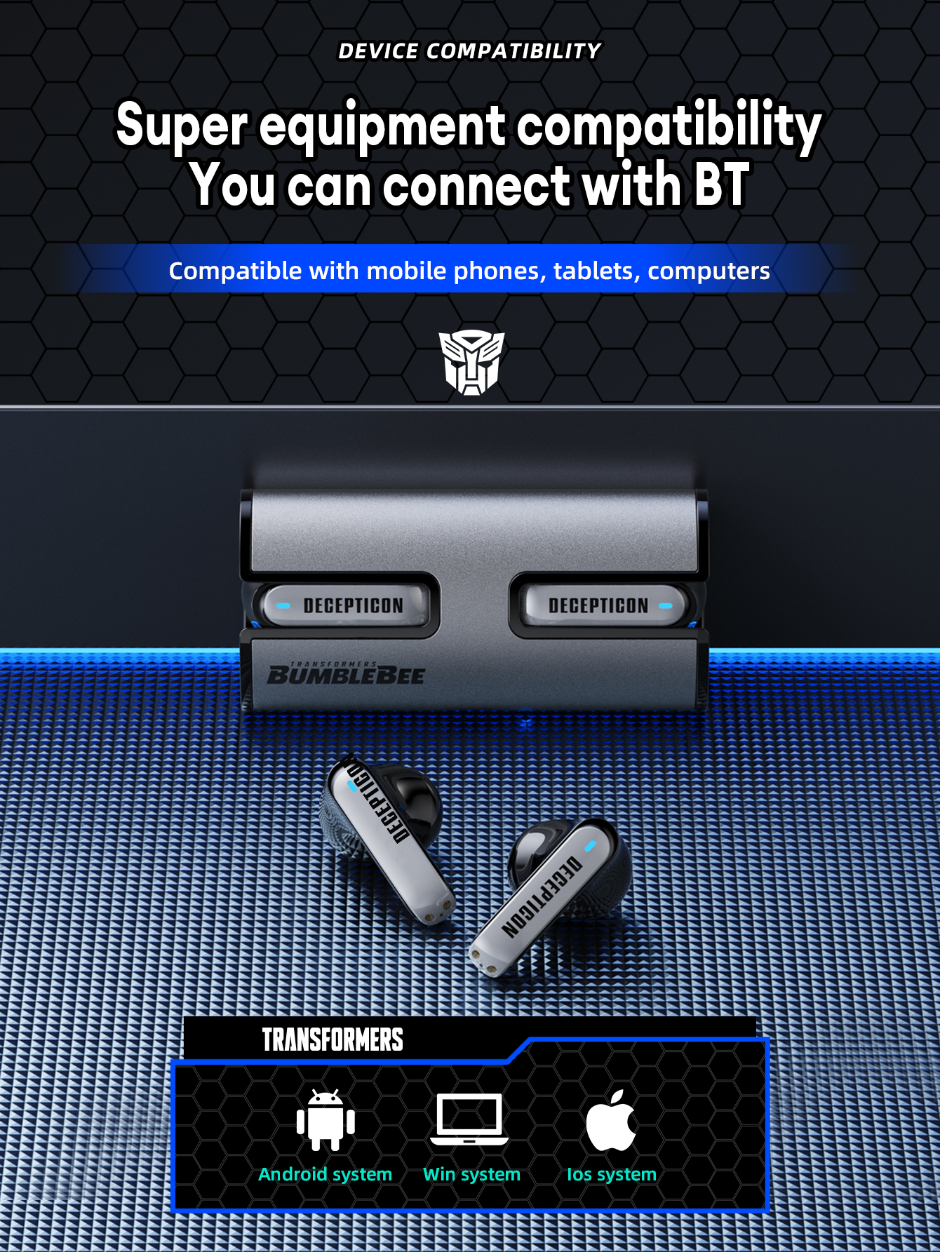 Transformers TF-T02 HD Sound Low Latency Wireless Bluetooth Earphone ...