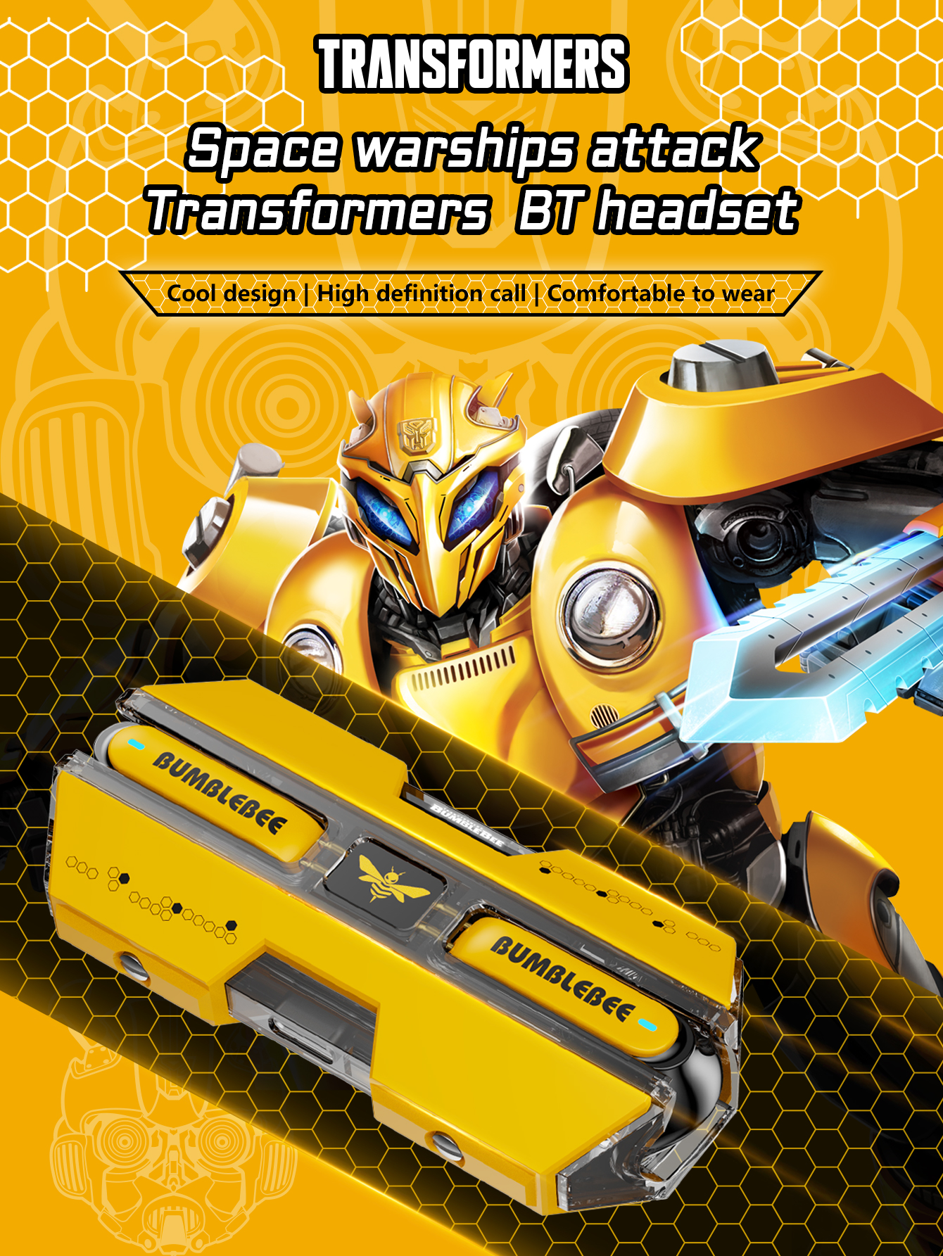 Transformers TF-T01 Wireless Low Latency TWS Bluetooth Earphone With ...