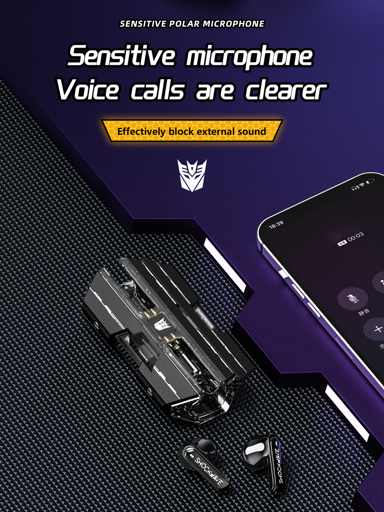 Transformers TF-T01 Wireless Low Latency TWS Bluetooth Earphone With ...