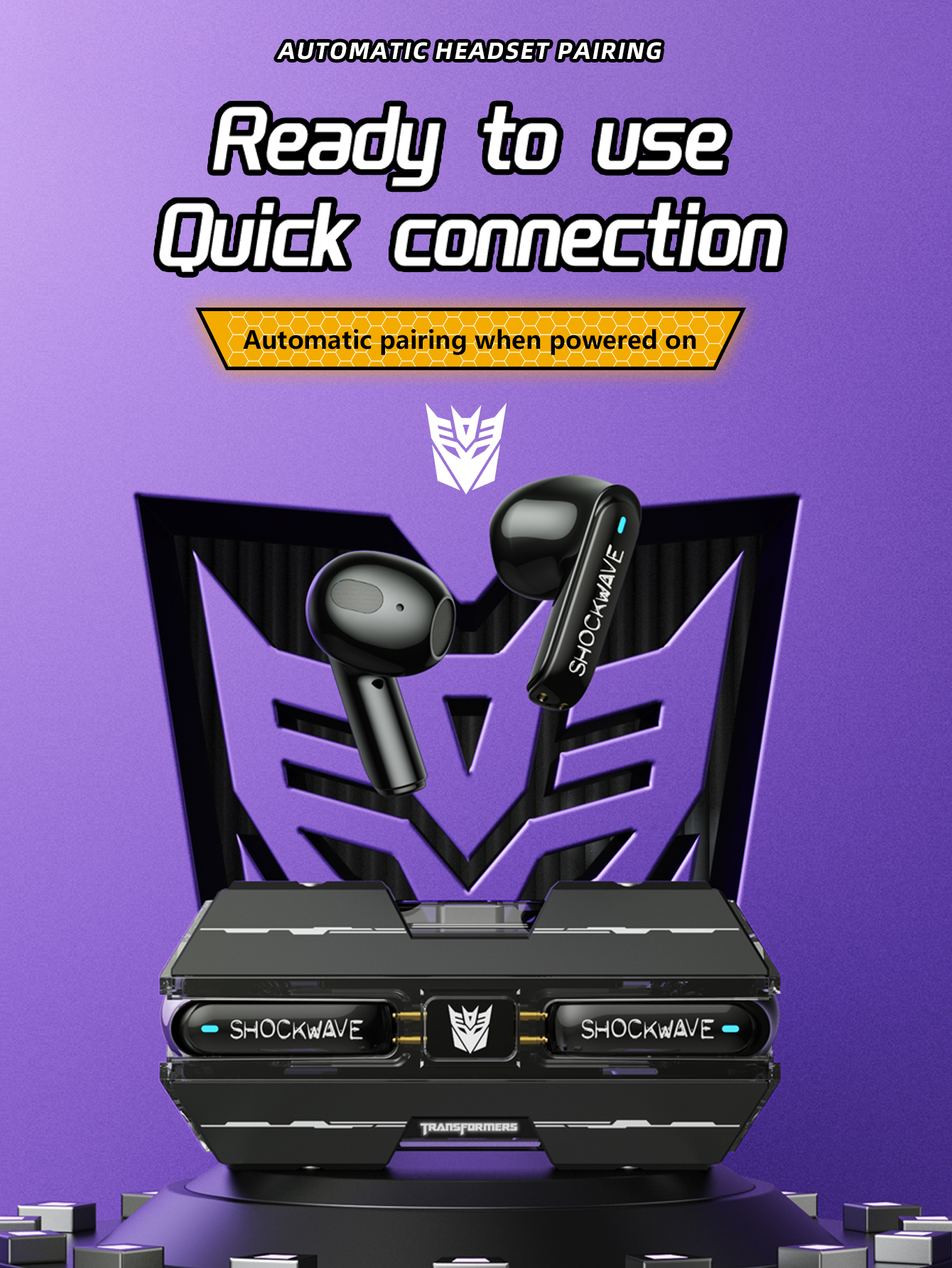 Transformers TF-T01 Wireless Low Latency TWS Bluetooth Earphone With ...