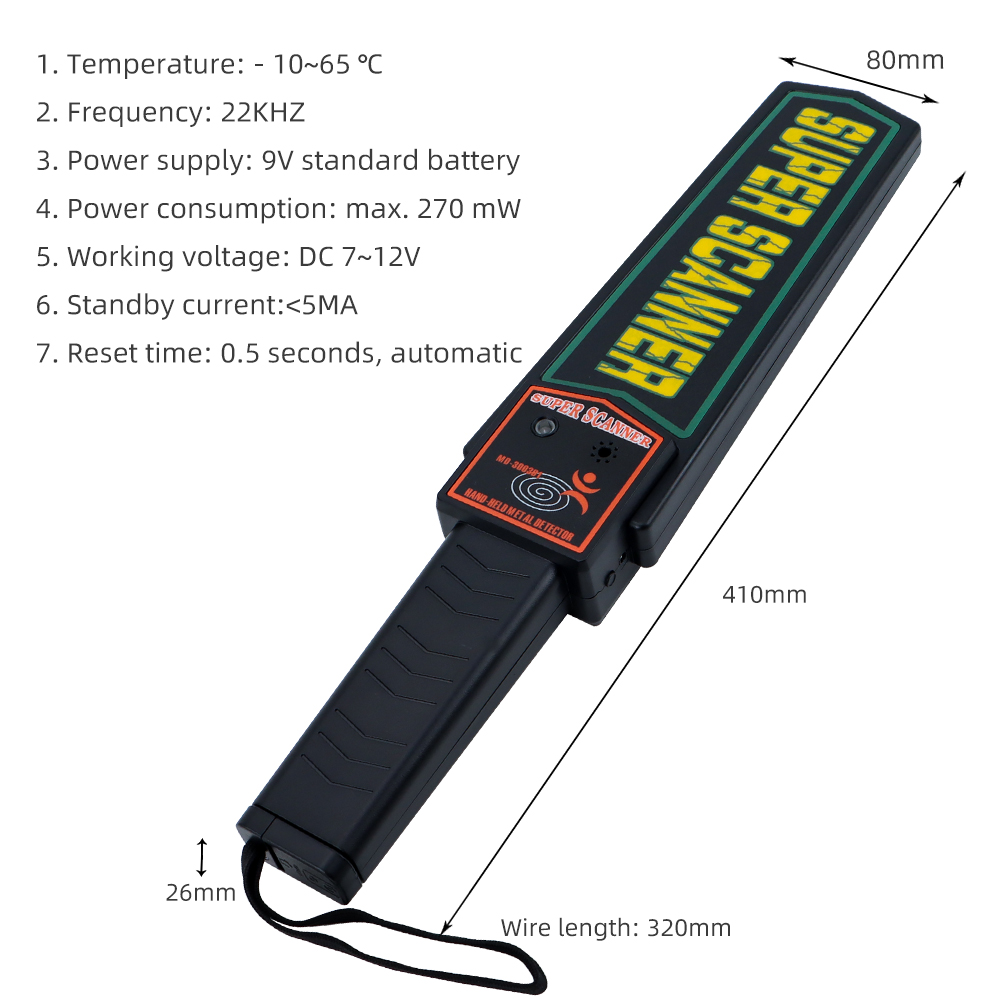 High-performance Hand Held Metal Detector Super Scanner High ...