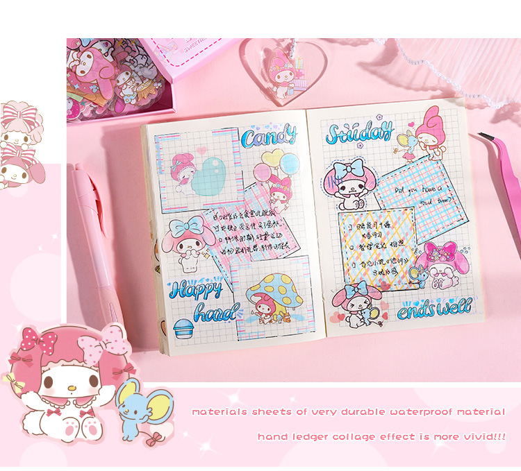 100 Pieces Sweet Pet Limited Handbook Stickers pvc Children's Handbook ...