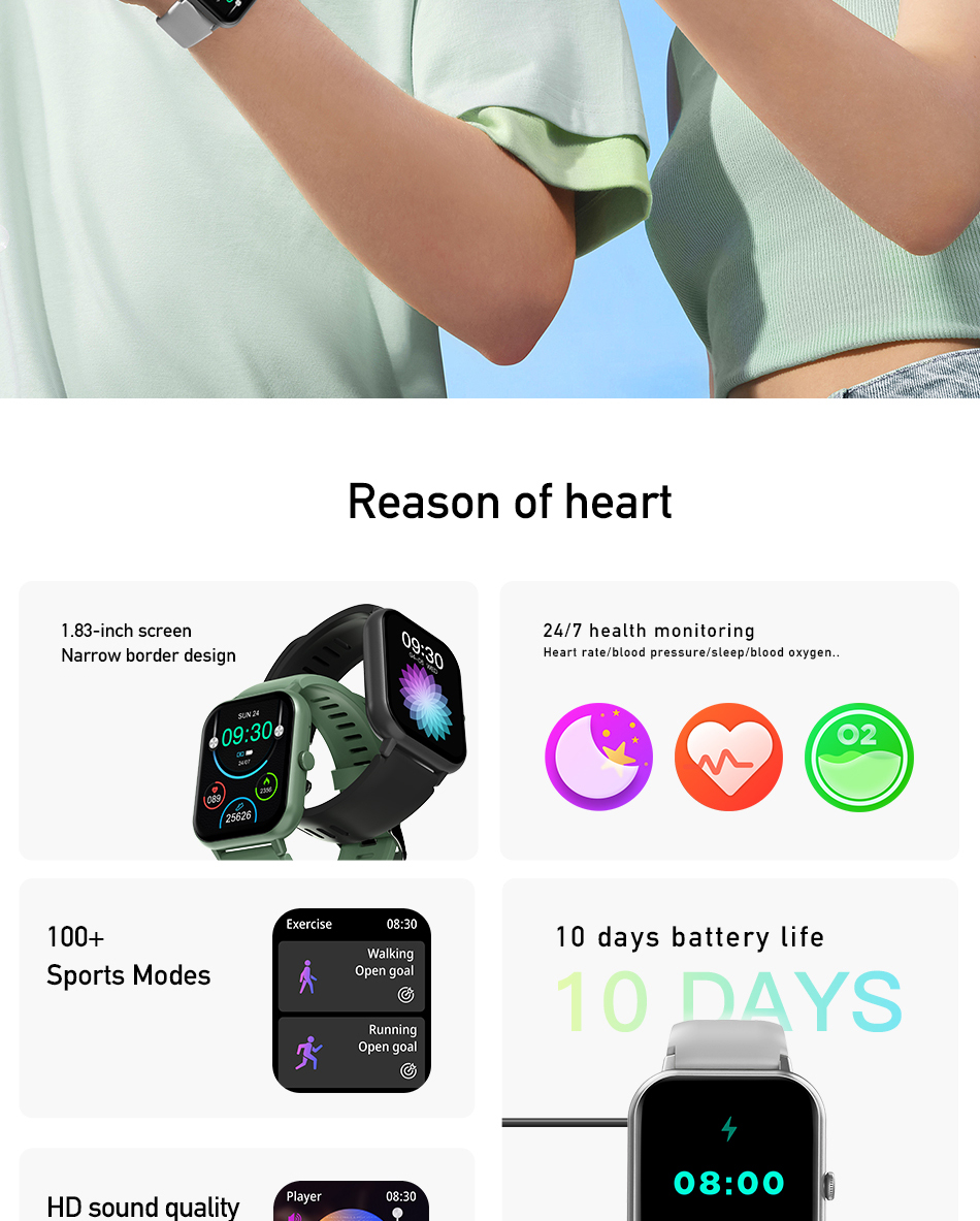 Awei H25 Smartwatch 1.83” Screen | Bluetooth Call | IP67 Waterproof ...