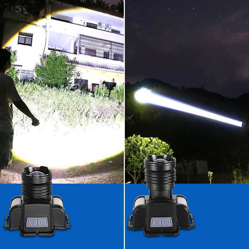 15H Motion Sensor headlamp rechargeable head torch light super bright ...