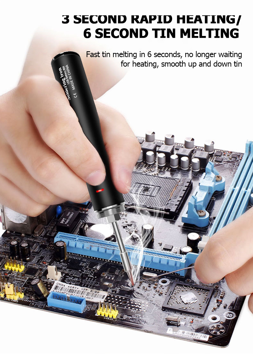 Wireless Charging Electric Soldering Iron Set Solder Iron USB 5V 8W ...