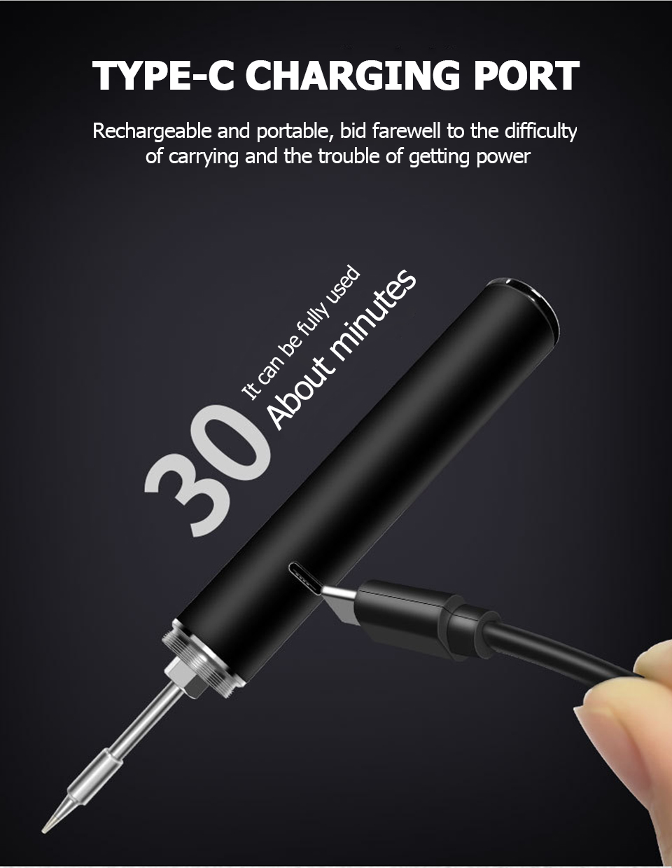 Wireless Charging Electric Soldering Iron Set Solder Iron USB 5V 8W ...