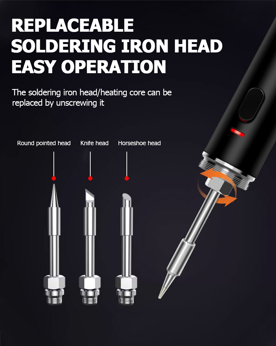 Wireless Charging Electric Soldering Iron Set Solder Iron USB 5V 8W ...