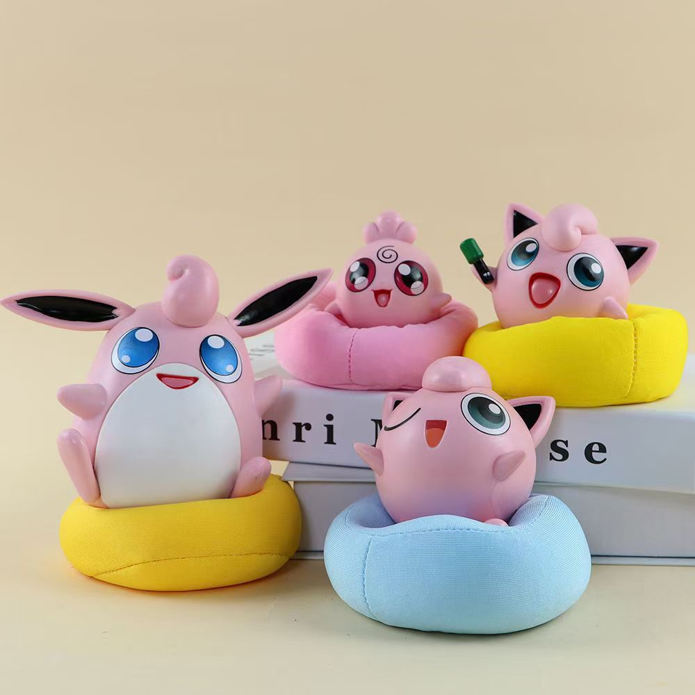 4Pcs/Set Pokemon Anime Figure Igglybuff Jigglypuff Wigglytuff Pocket ...