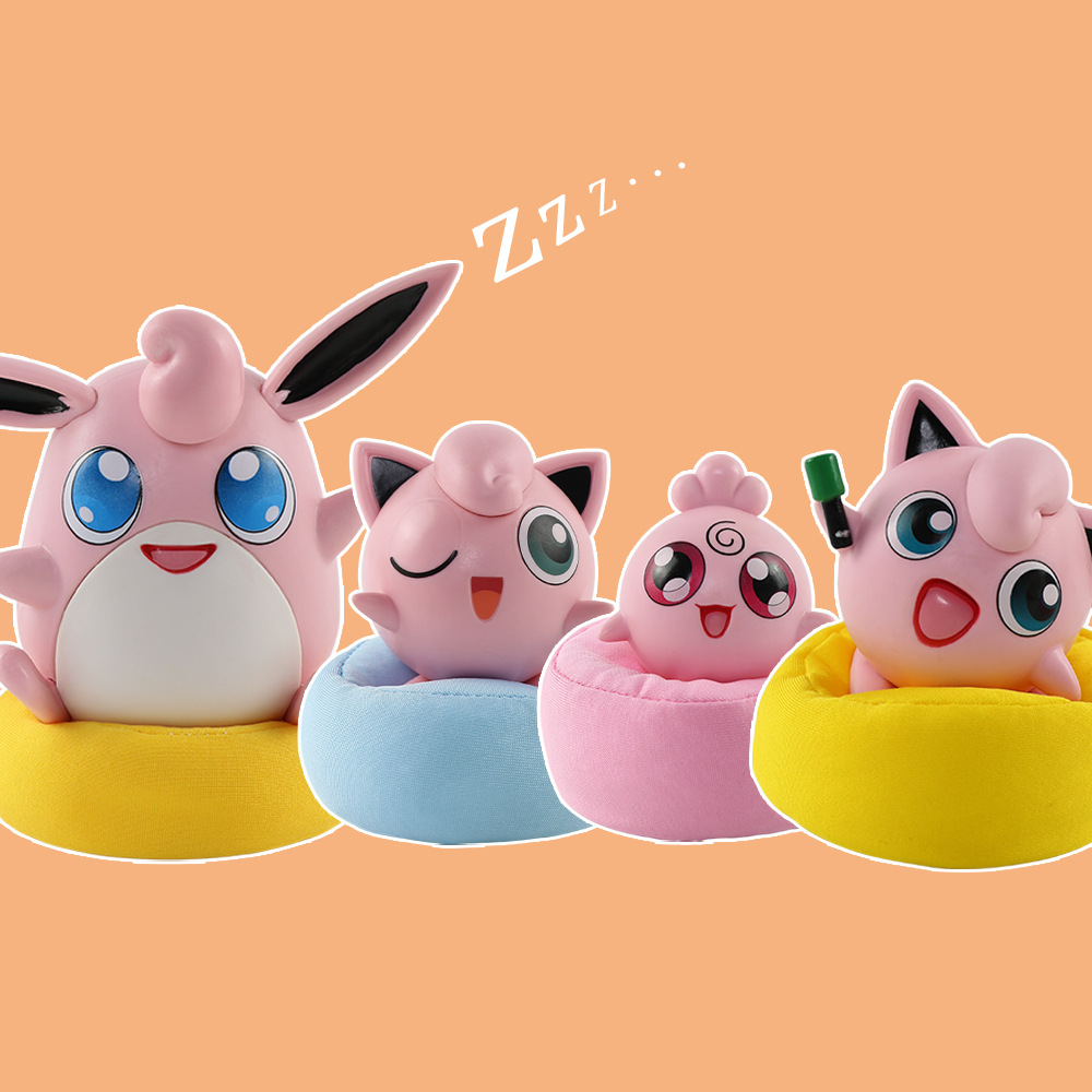 4Pcs/Set Pokemon Anime Figure Igglybuff Jigglypuff Wigglytuff Pocket ...