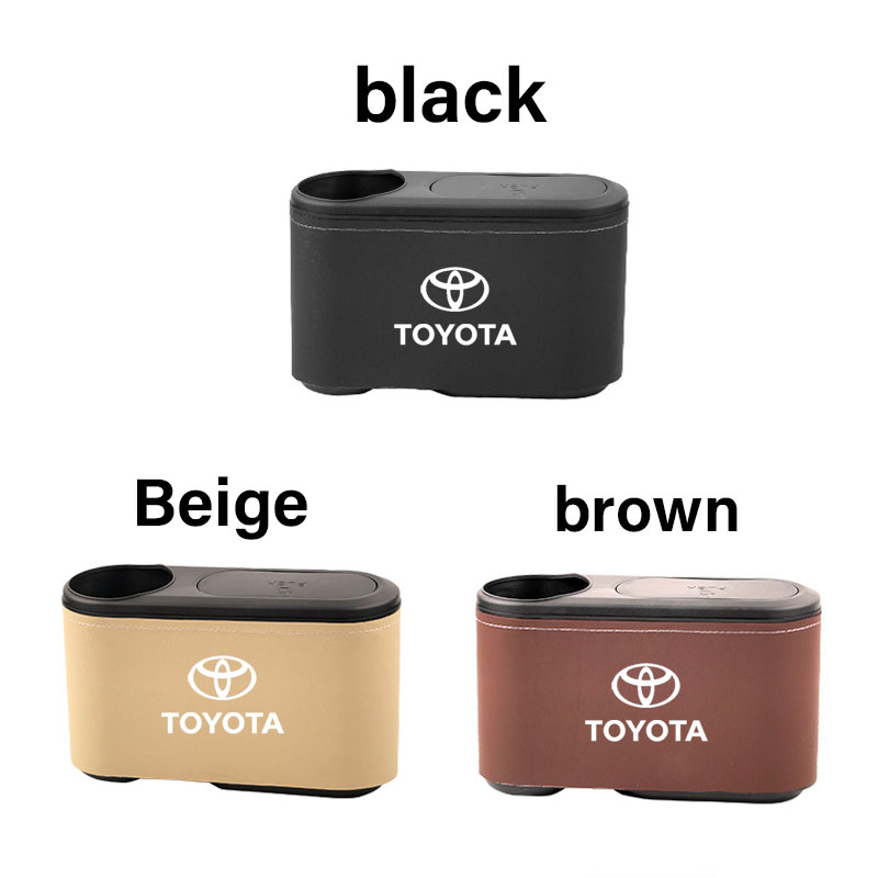 Toyota Car mounted multifunctional leather garbage bin VIos Yaris ...
