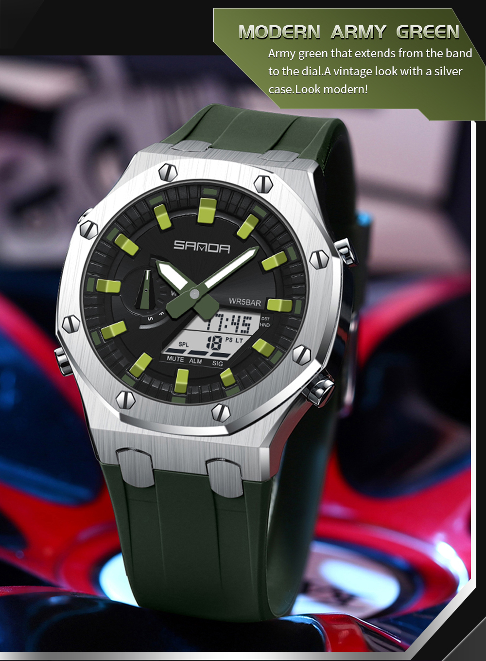 SANDA Top Brand Luxury Men's Fashion Sports Watches Waterproof Men's ...