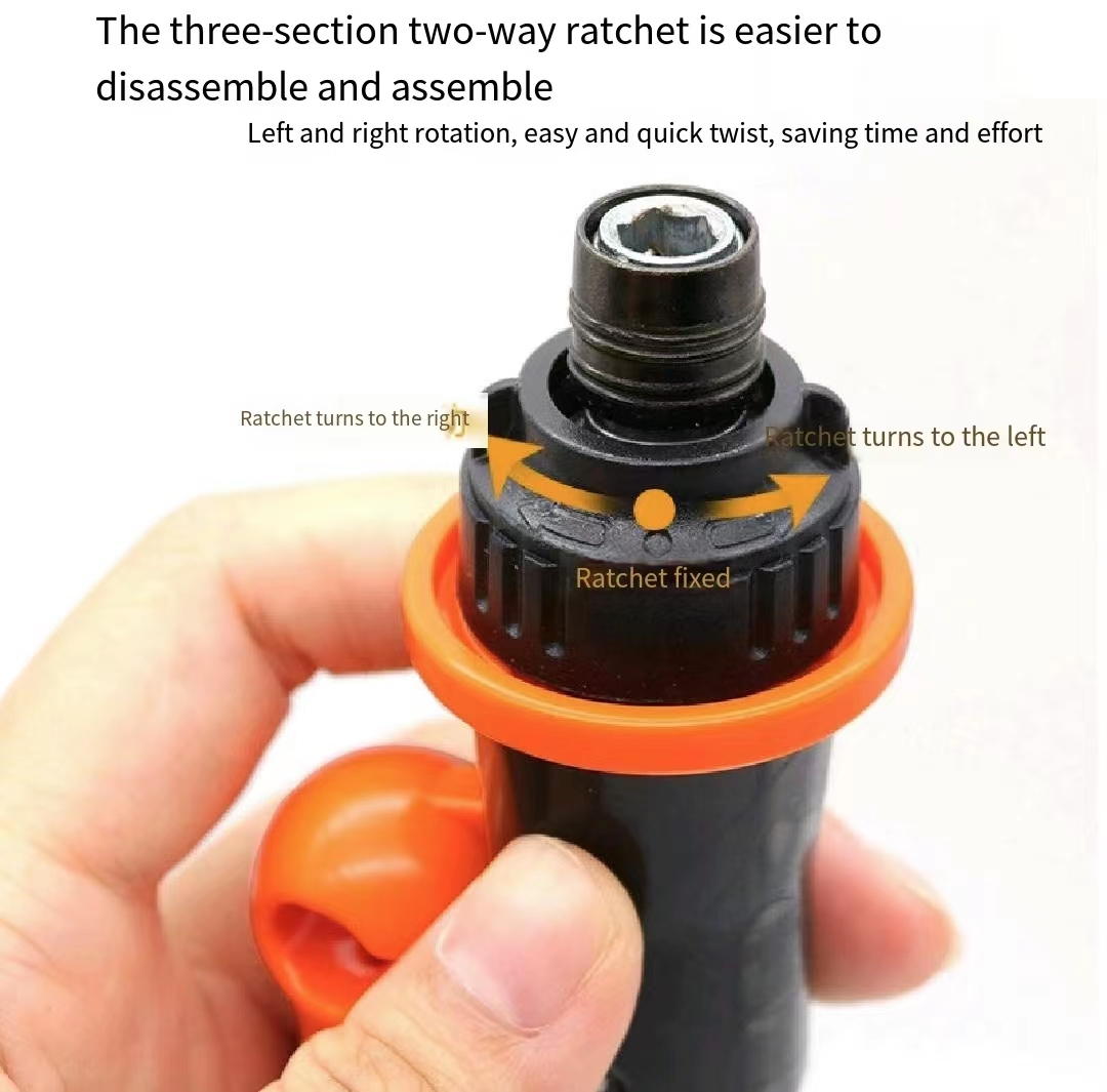 Semi-automatic hand crank accelerated ratchet screwdriver Forward and ...