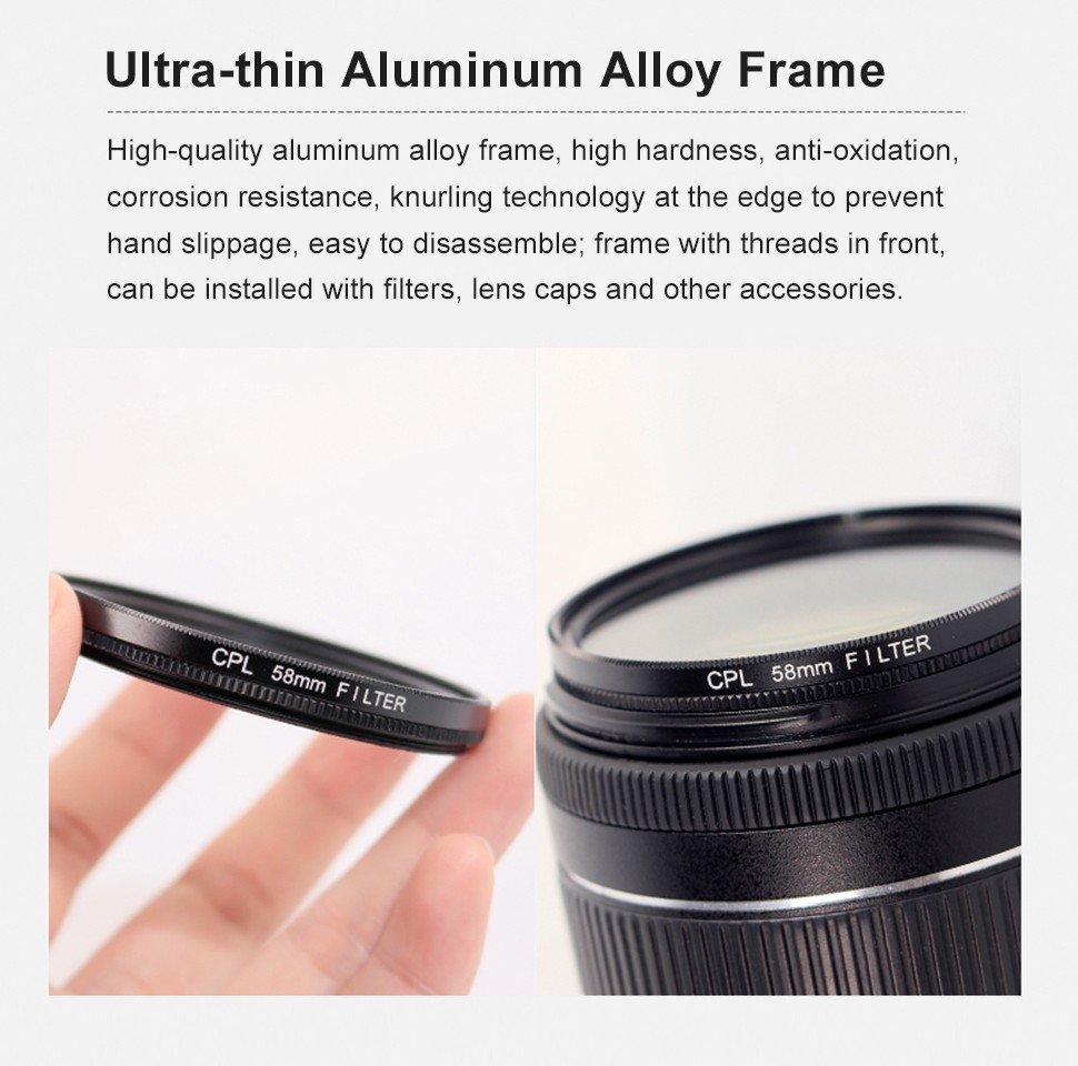 DSLR SLR MRC CPL 37 39 40.5 43 46 52 55 72 82 86 95 105 mm Camera Lens ...