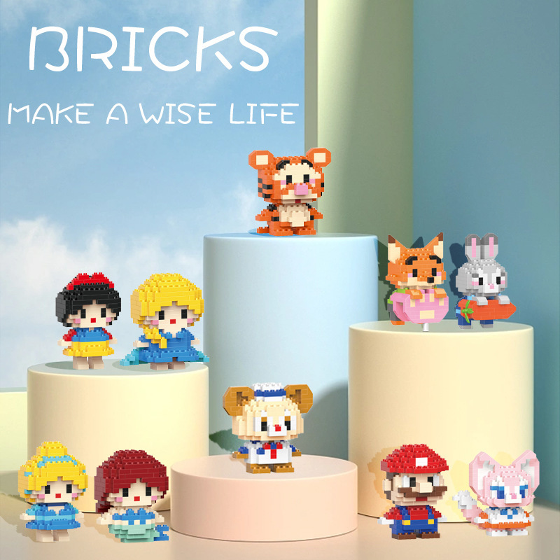 50 styles Nano Blocks Cute Cartoon doll building block toy gift w2601 ...