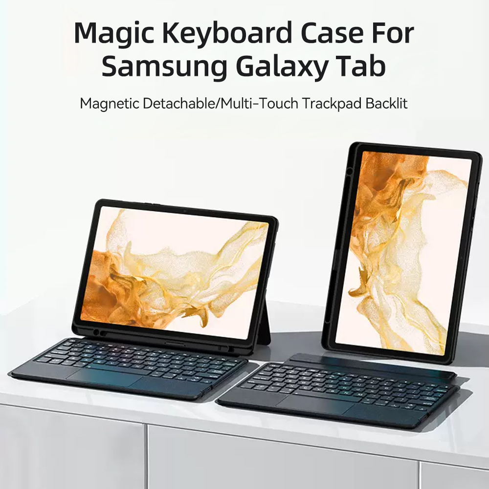 For Samsung Magic keyboard For S10 FE A9 Plus S6 Lite 10.4 inch A8 10.5 ...