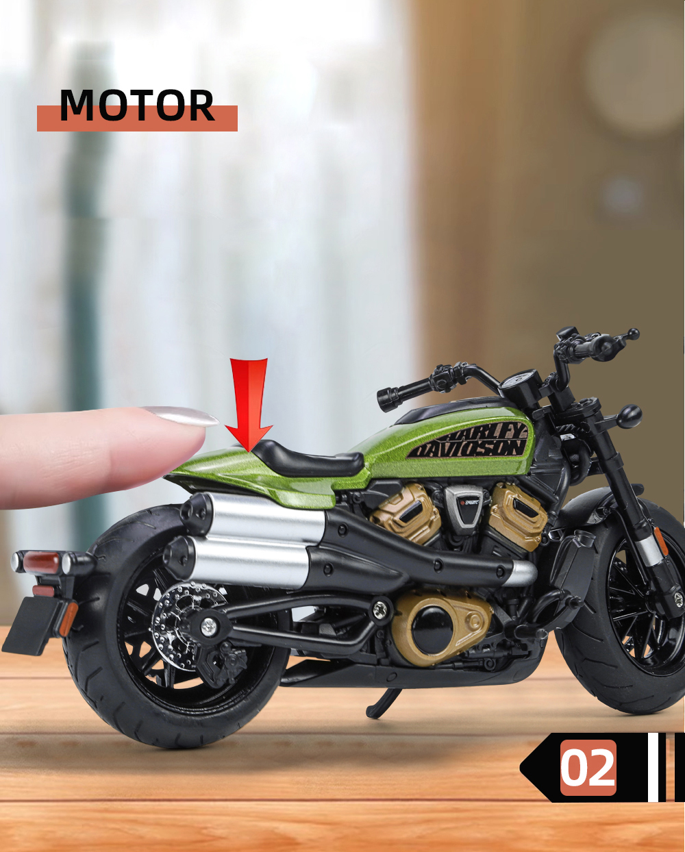 1:12 Scale Harley Davidson Sportster S Alloy Diecast Motorcycle Model ...