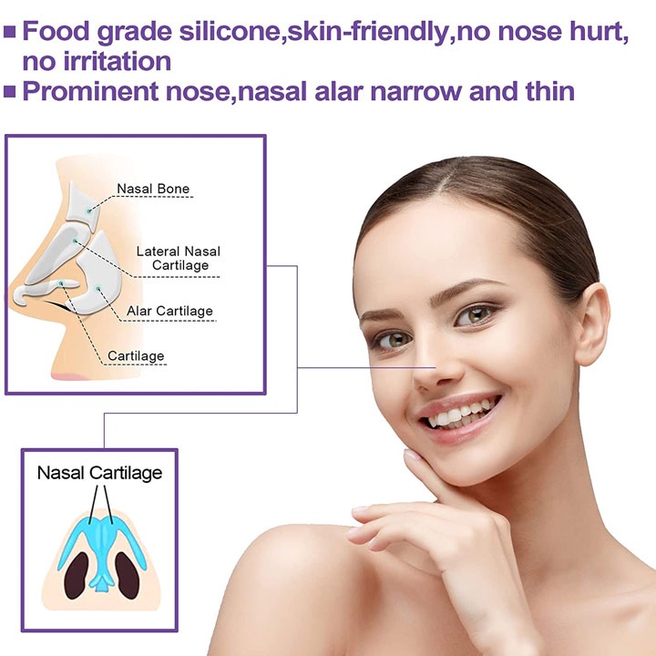 Nose Up Lifting Soft Silicone Rhinoplasty Nose Shaper Lifter Clip/Nose ...