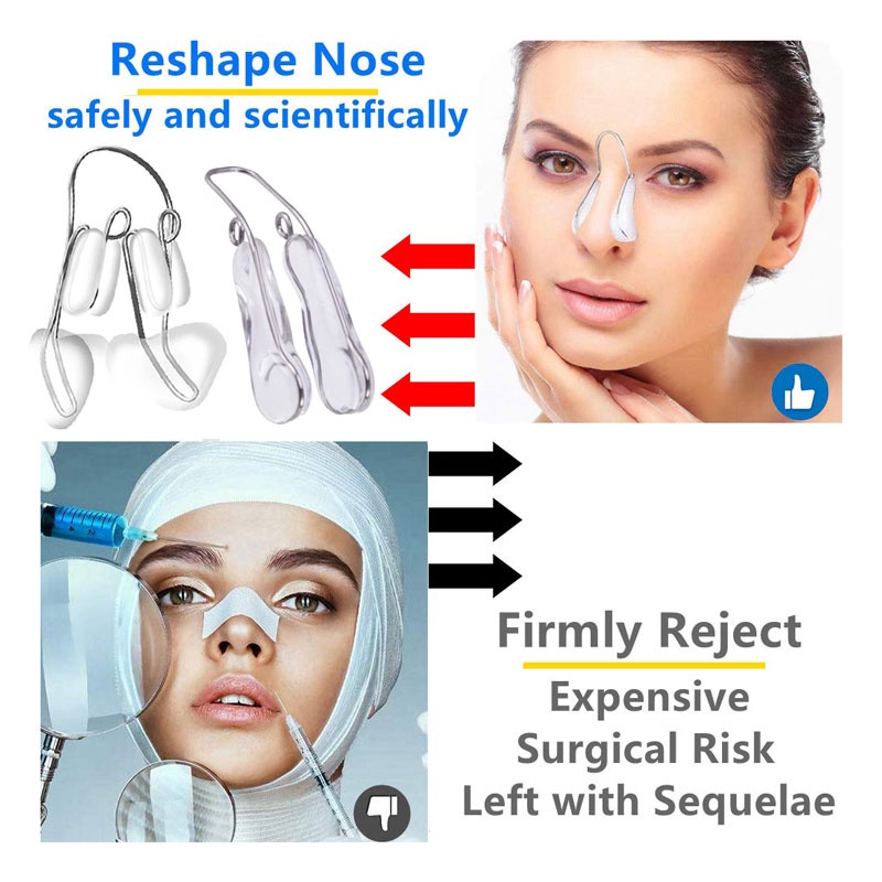 Nose Up Lifting Soft Silicone Rhinoplasty Nose Shaper Lifter Clip/Nose ...