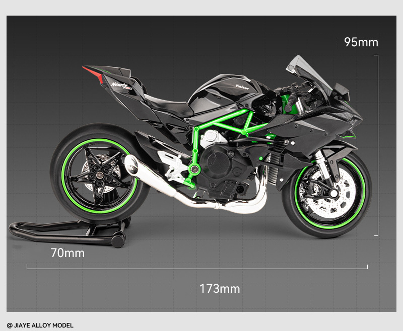 1:12 Scale Motor Kawasaki Ninja H2R Alloy Diecast Motorcycle Model ...