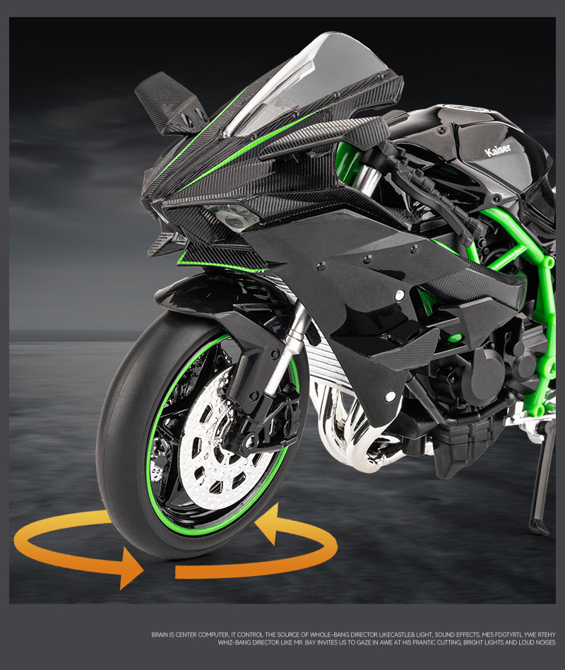 1:12 Scale Motor Kawasaki Ninja H2R Alloy Diecast Motorcycle Model ...