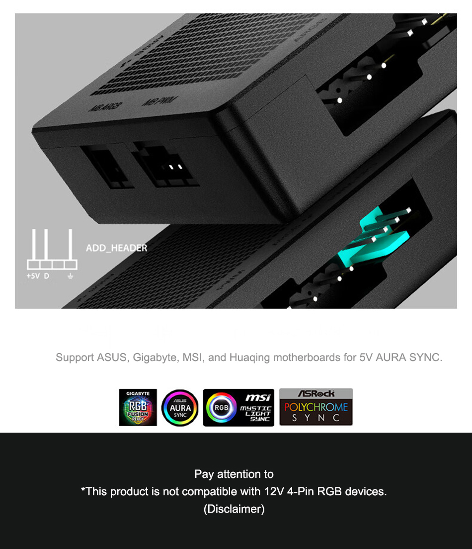 DEEPCOOL SC700/SC790 ARGB Hub 2in1 PWM & ARGB Multi Way Hub Adapter ...