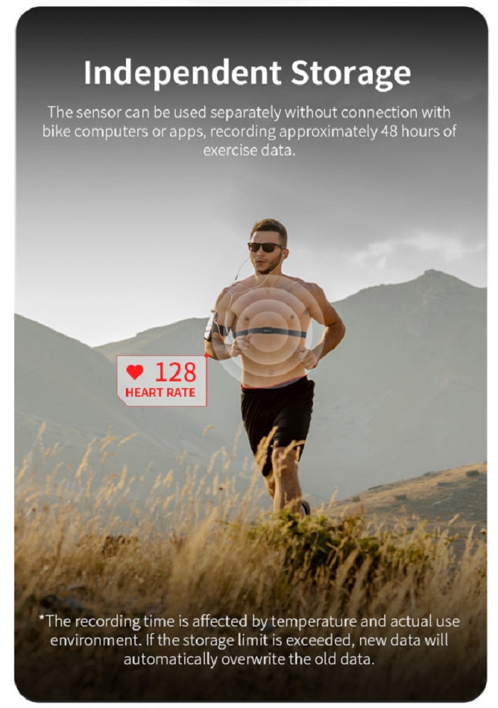 XOSS X2 Pro Chest Heart Rate Sensor Bluetooth Ant + Wireless Waterproof ...