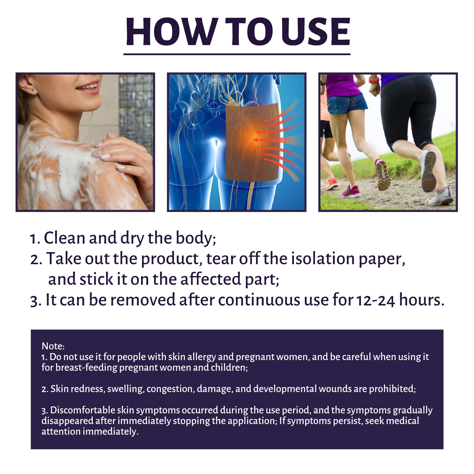 South Moon Sciatic Nerve Pain Relief Patch Buttocks Pain Piriformis Hip ...