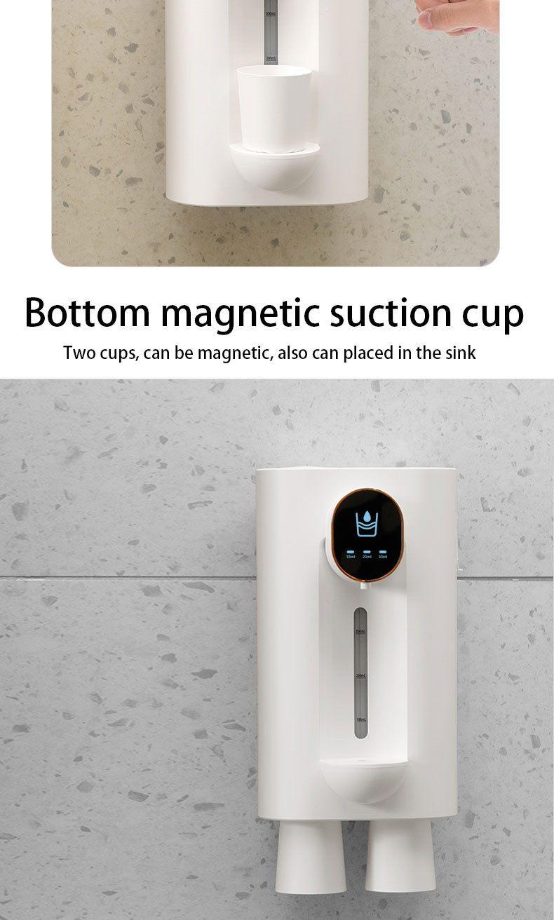 540ML Smart Mouthwash Dispenser Pump Wireless Wall Mounted USB Electric ...