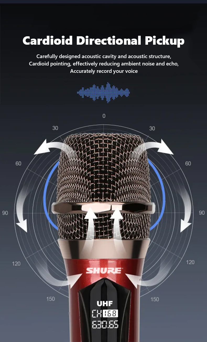 Shuer 302 UHF Professional Wireless Microphone handheld Metal karaoke ...