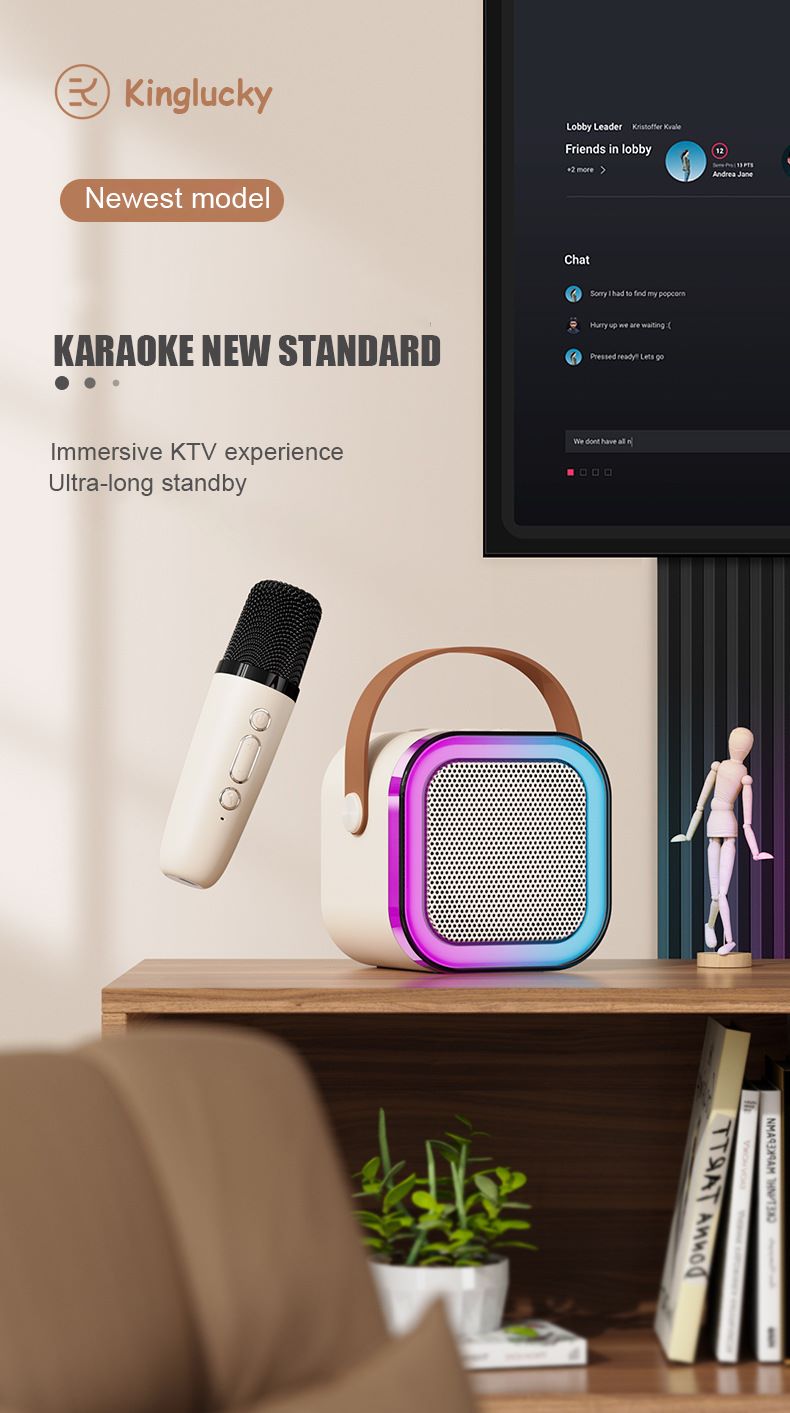 SPRISE Karaoke Mini Bluetooth Speaker Wireless Portable With Mic Home ...