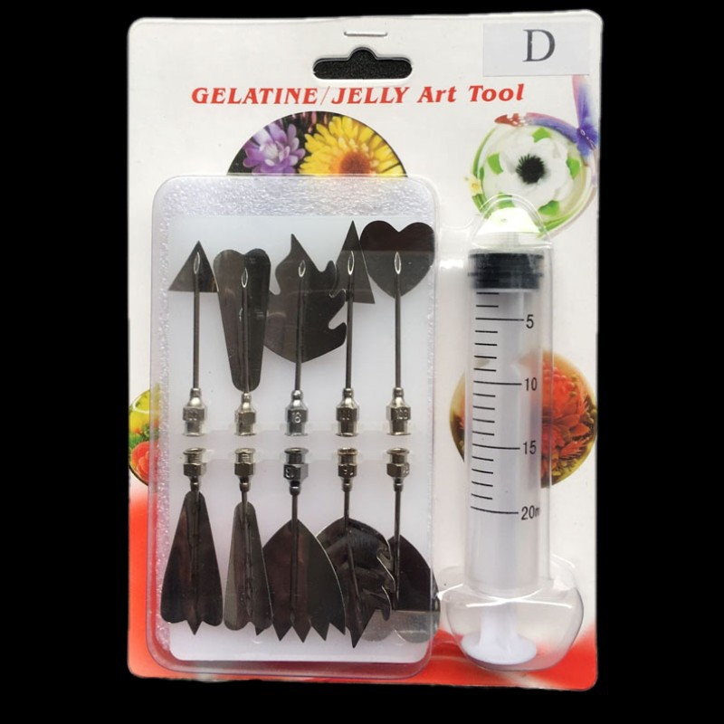 New 11pcs/Set 3D Cake Syringe Decor Tools Gracilaria Gelatin Jelly Art ...