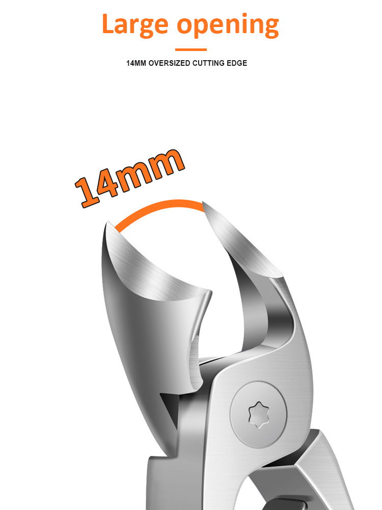 Diagonal Nail Clippers For Thick Toenails And Fingernails Wide Jaw ...