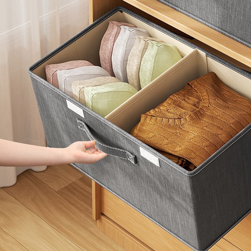 Dustproof Clothes Storage Box Double Cover Closet Organizer Stackable ...