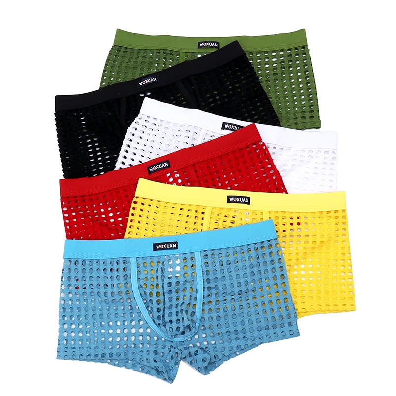 Man Mesh Boxers Shorts Male Jockstrap Bulge Men Nylon Underwear ...