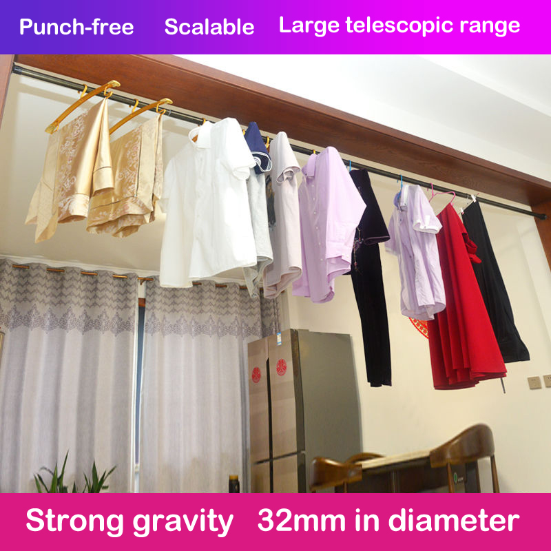 468cm Stainless steel Punch-Free Curtain/Telescopic tension Rod ...