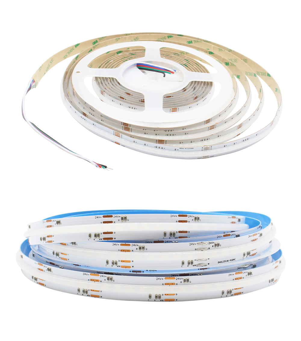 COB LED Strip 12V 24V RGB RGBW RGBCCT Flexible Ribbon 5M 320LEDs ...