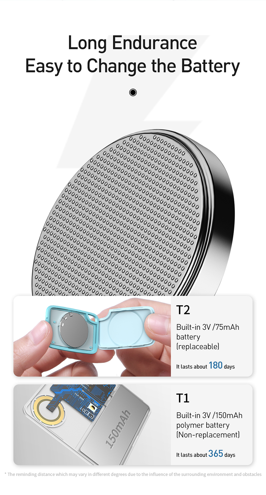 Baseus T2 Mini Smart Tracker Anti Lost Bluetooth Smart Finder For Kids ...