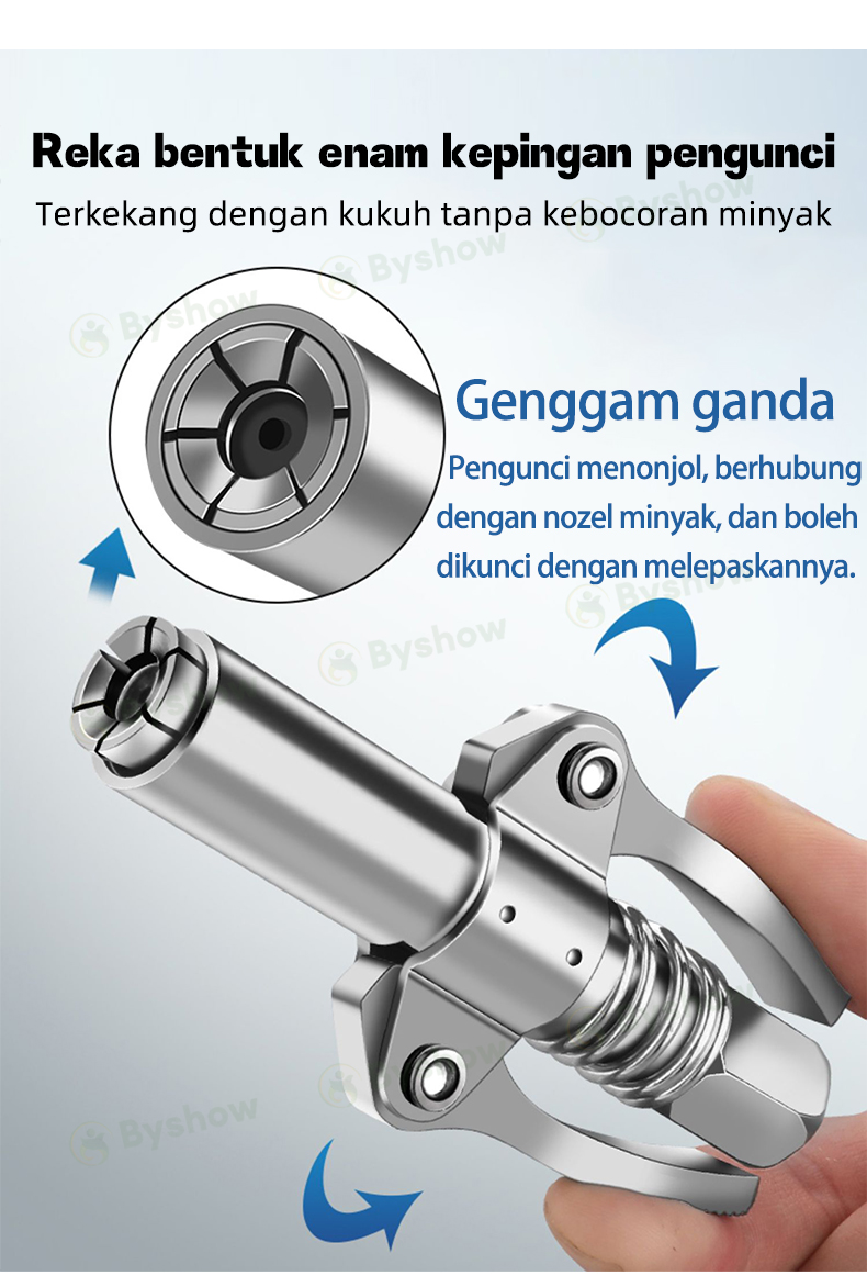 【Byshow】🔥Malaysia In Stock🔥 Stainless Steel High Pressure Grease Gun ...