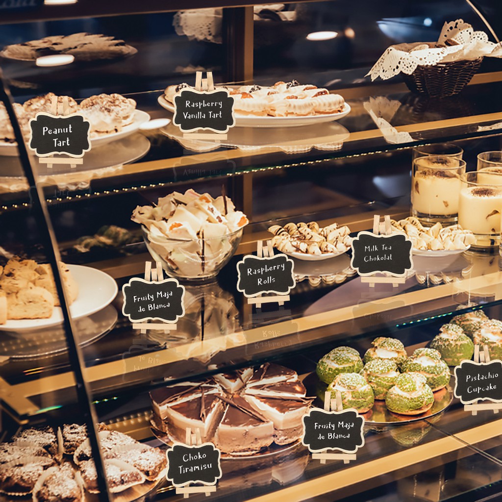 10PCS Mini Chalkboard Price Tag Holder Rewritable Small Blackboard ...