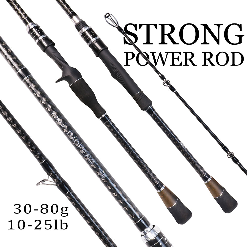 【TRAINFIS】Fishing Rod Spinning Rod 10-25LB Rod 2.1m/2.4m Heavy Power ...
