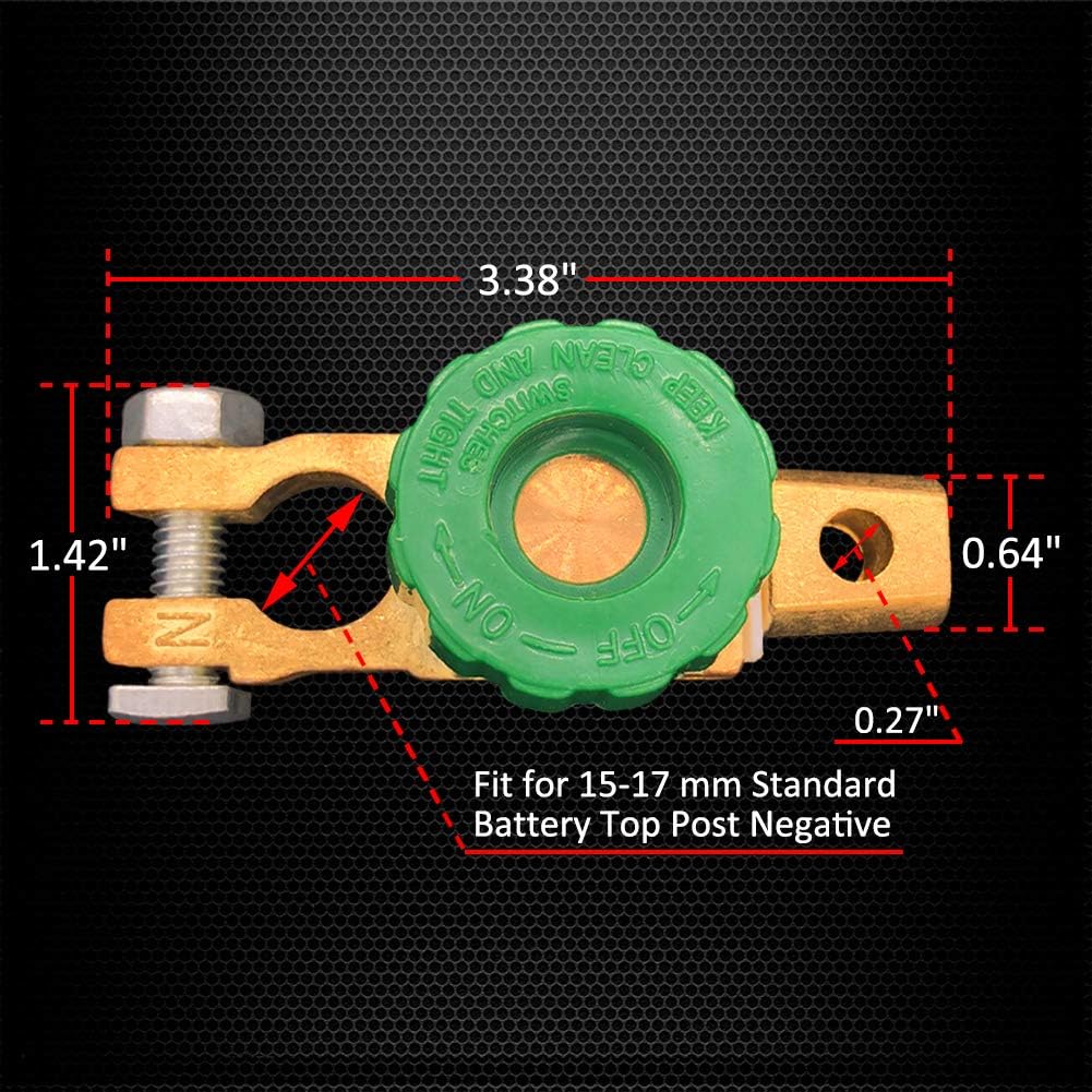 Top Post Battery Disconnect Switch, Ampper Battery Master Switch ...