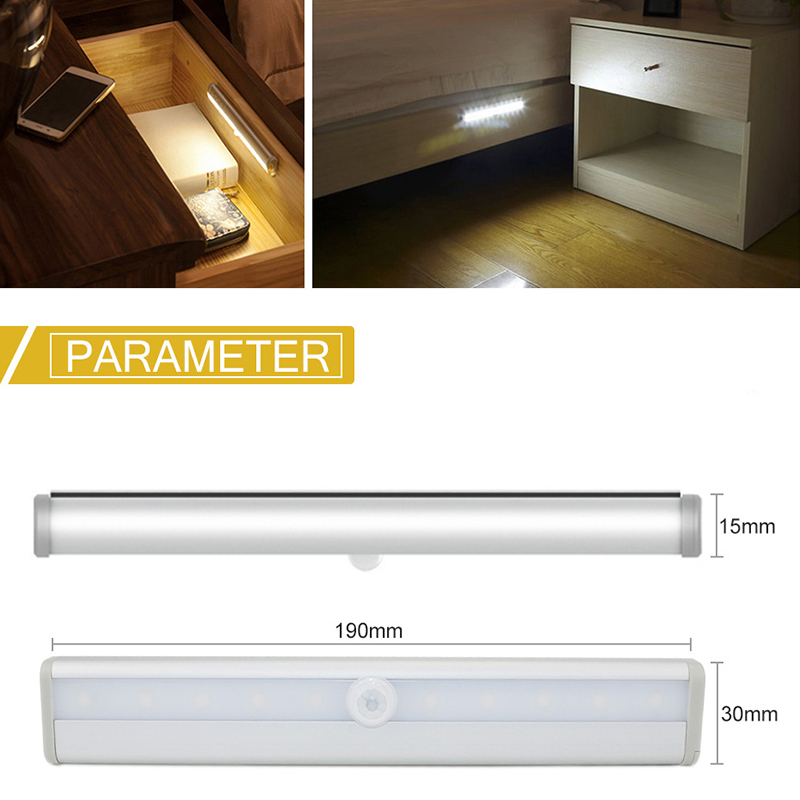 KIPRUN PIR LED Motion Sensor Light, Cupboard Wardrobe Bed Lamp LED ...