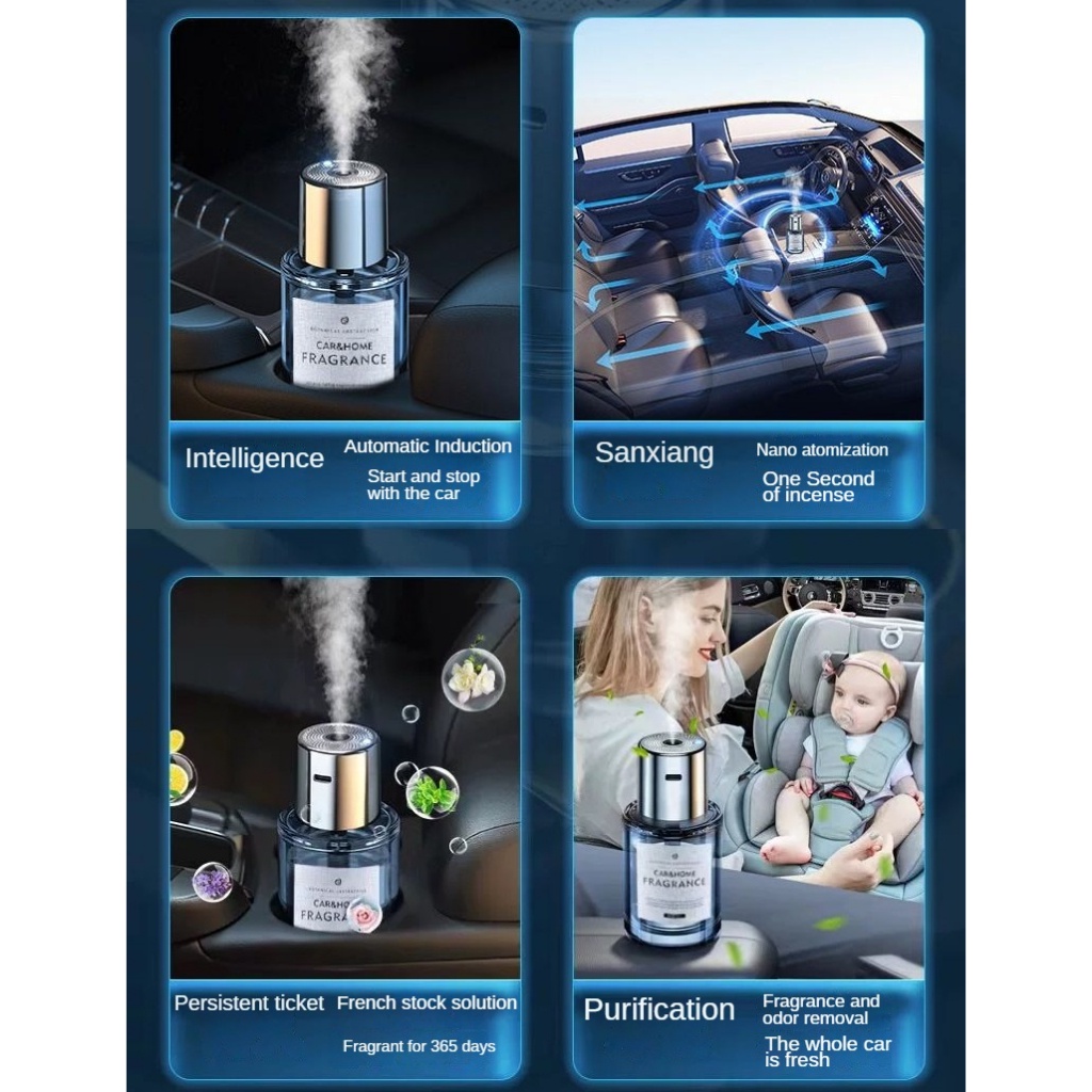 Automatic Car Aroma Diffuser Aromatherapy Air Freshener Spray Large ...