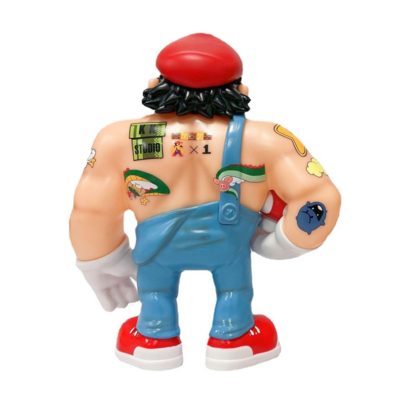 20cm Super Mario Bros. Muscle Mario Toad Red Mushroom Yoshi Bowser ...